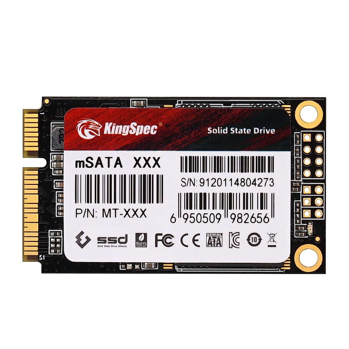 KingSpec mSATA SSD Internal Solid State Drive Data Storage SATA Hard Drives 3D NAND Flash PC Desktop Laptop Notebook Computer Upgrade 256GB