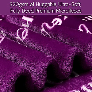FILO ESTILO Mothers Day Gifts for Aunt from Niece or Nephew, Aunt Throw Blanket, Presents for Aunts for Birthday or Thank You Gift for Auntie, Tia Gifts 60x50 Inches (Purple, Fleece)