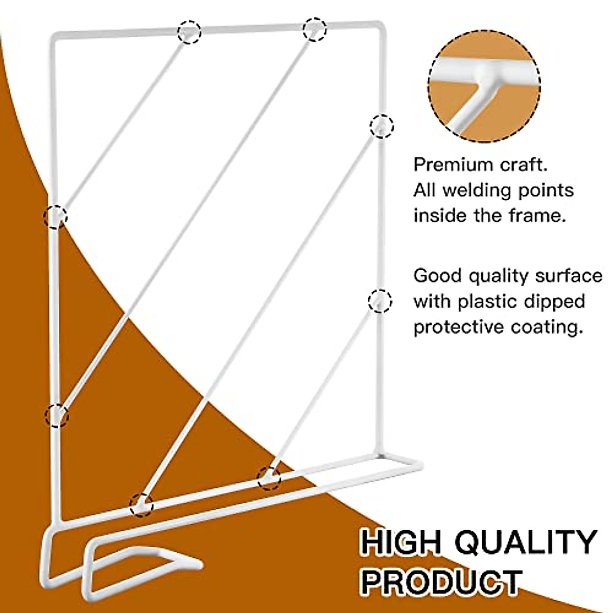 DyaSyaHya Shelf Dividers for Closet Organization - 6PCS - Steel Partition System for Organizing Cabinets, Wardrobe, Wooden & Flat Shelves - Metal Separators for Shelving Units - 11x11.4-Inch, White