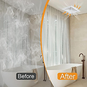 yanliangvich Bathroom Exhaust Fan, 10 Inch Ceiling Mount Fan, 110 CFM 1.0 Sones Ultra-Quiet Ventilation Fan, Square Exhaust Fan Ceiling Mount