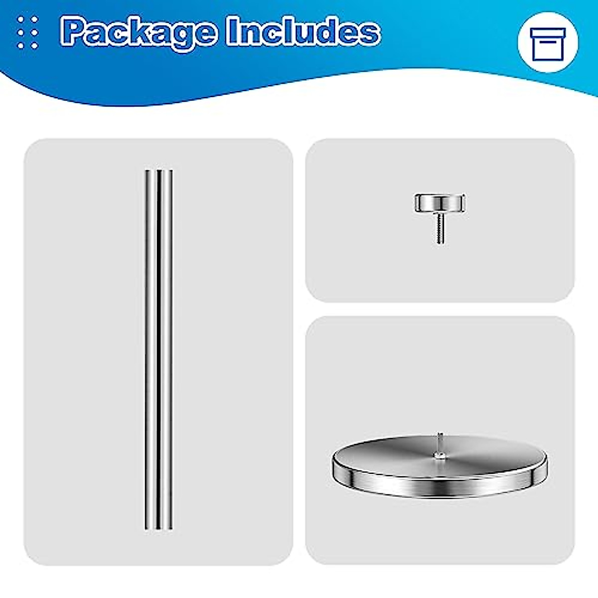 SMARTAKE Paper Towel Holder, Standing Kitchen Roll Holder with Suction Cups, One-Hand Tear Paper Towel Stand, Non-Slip Weighted Base, Fit Most Paper Rolls, for Kitchen Table Countertop, Silver