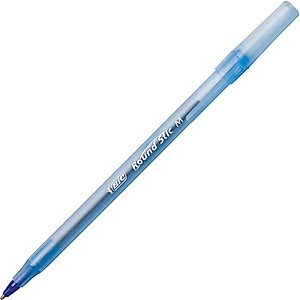 BIC Round Stic Xtra Life Blue Ballpoint Pens, Medium Point (1.0mm), 60-Count Pack of Bulk Pens, Flexible Round Barrel for Writing Comfort, No. 1 Selling Ballpoint Pens