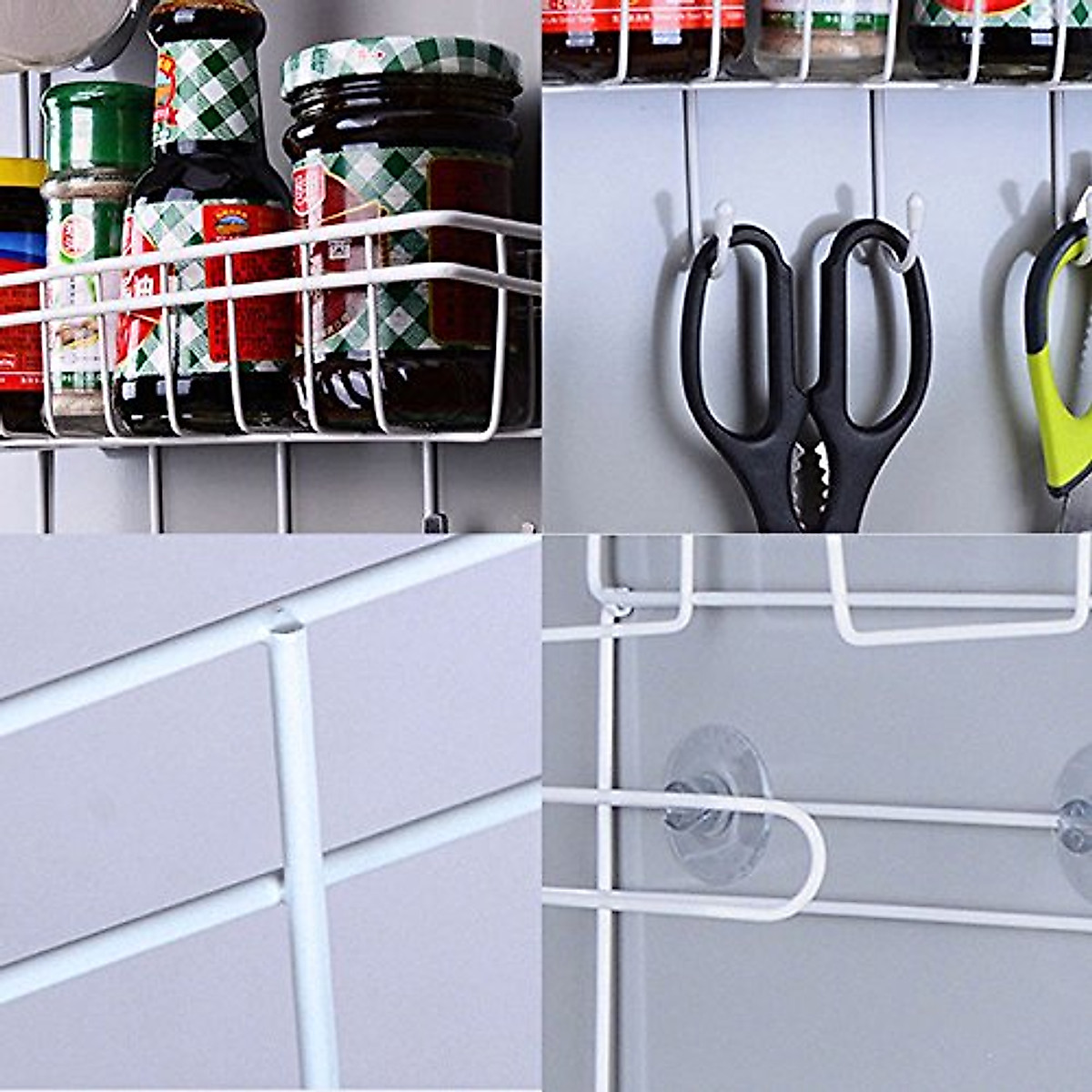 OKOKMALL US--Hot 6 Tier Kitchen Spice Rack Storage Shelf Over Fridge Cabinet Holder Organizer