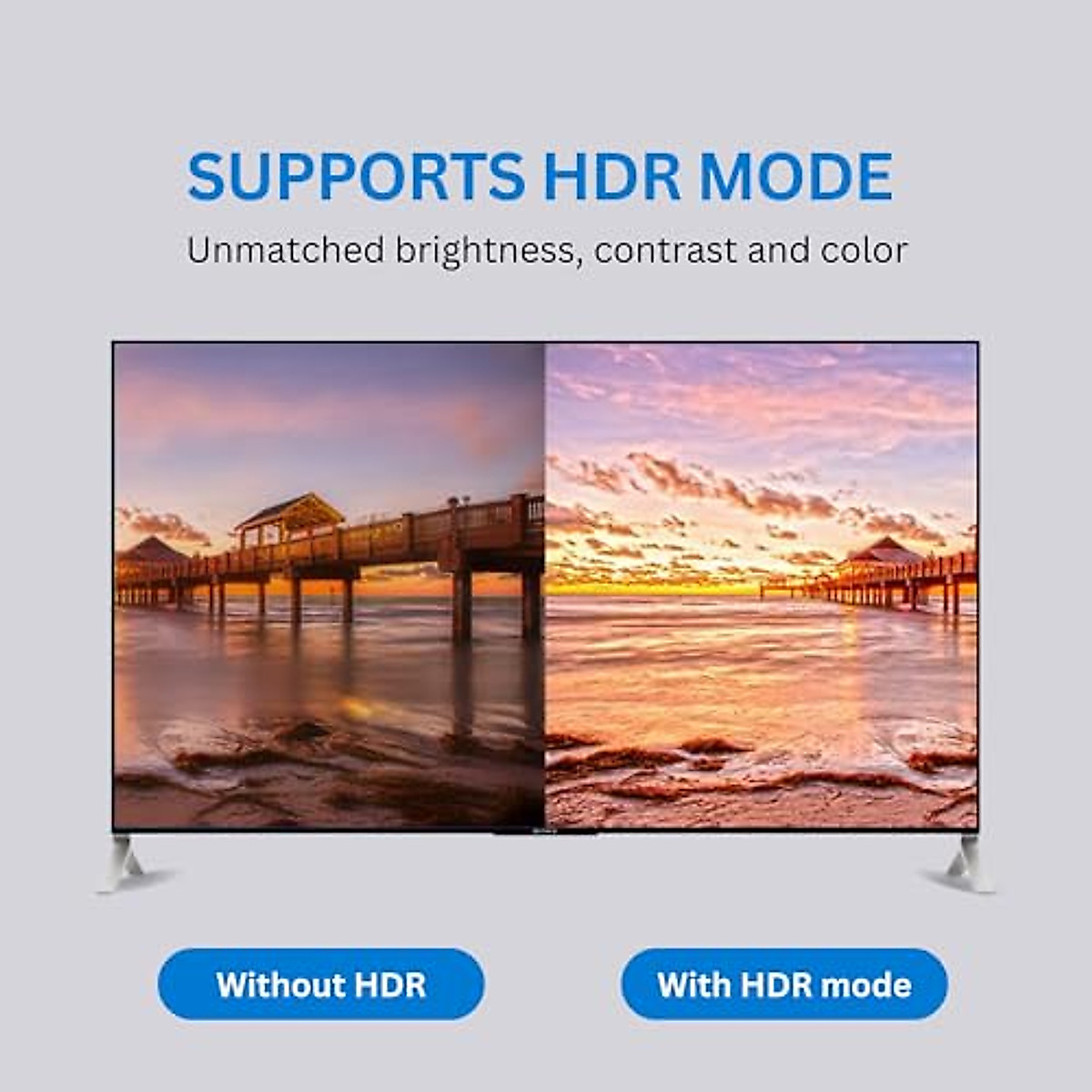 XIBUZZ 50ft 4K HDMI Cable- High-Speed Ultra HD Cord for UHD TVs Gaming Consoles PS5 Xbox Monitors, Experience 4K Brilliance with ARC Enabled 60Hz Display with Flexible and Reliable Base