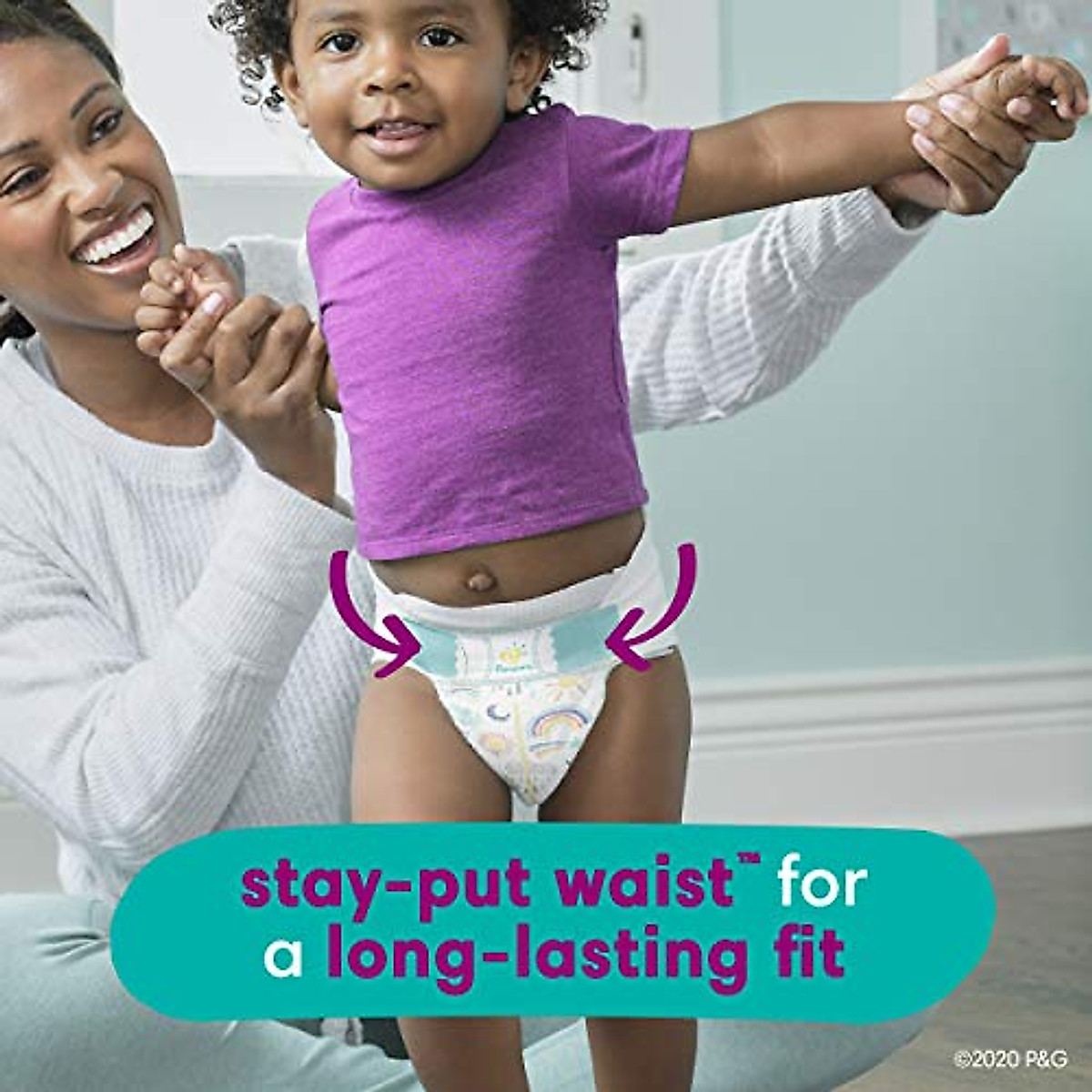 Pampers Cruisers Disposable Baby Diapers Size 5, 2 Month Supply (2 x 128 Count) with Sensitive Water Based Baby Wipes, 12X Pop-Top Packs (864 Count)