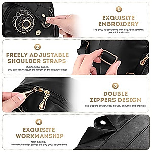 PRETYZOOM Owl Shaped Backpack Goth Purse PU Leather Backpack Fashionable Women Backpack Travel School Backpack Casual Backpack Owl Gifts for Women Gothic Purse School Backpacks for Teenagers