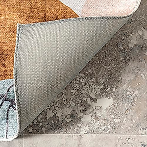 nuLOOM Deisy Abstract Floral Machine Washable Indoor/Outdoor Area Rug, 8' x 10', Multicolor