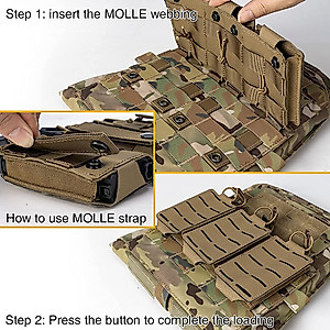 IDOGEAR Tactical Mag Pouch Open-Top Triple Molle Magazine Pouch for M4 M14 M16 AK AR-15 556 Rifle Magazines (Coyote Brown)