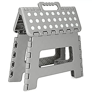 Step Stool Folding Step Stool | Lightweight & Sturdy Stepping Stool for Adults and Teens | Convenient One-Hand Operation Stool with Anti-Slip Surface & Rubber Feet, by Simplized