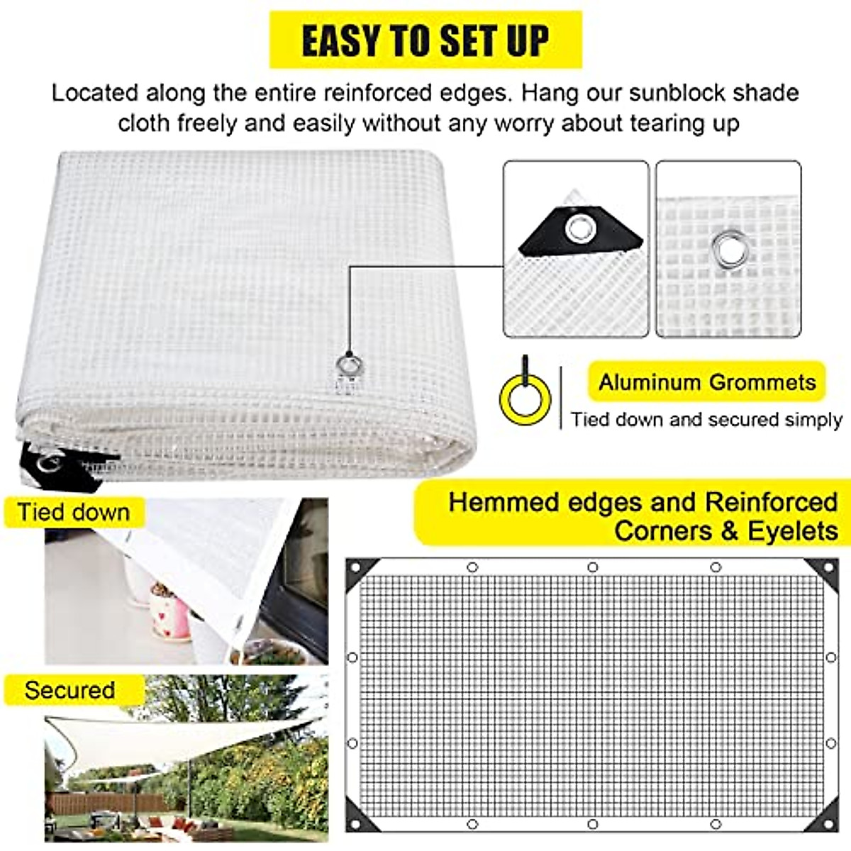 Clear Greenhouse Heavy Duty tarp 14 Mil Clear Waterproof Cover 10 Year UV Resistant Poly Tarp with Grommets 12 x8ft Superior Strength ,for Gardening, Farming, Nursery, Garden