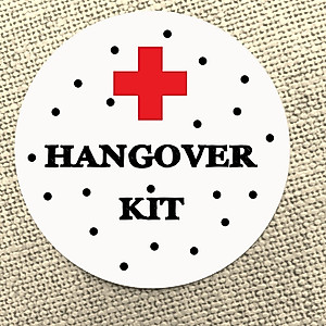 Hangover Kit Sticker, Emergency Hangover Kit, Party Favour Labels, Party Favour Stickers, Hangover Kit Labels,Survival Kit, Wedding Favor Stickers120pcs/set