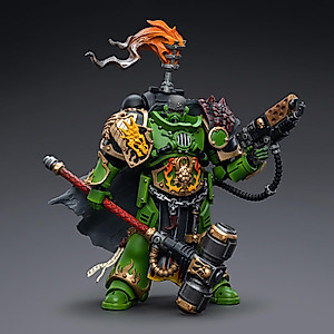 Pipigirl JoyToy 40K Space Marine Genuine License 1/18 Action Figure, Ultramarines Intercessors, 4.88 inch Models Space Marines Action Figures Kits (Salamanders Captain Adrax Agatone)