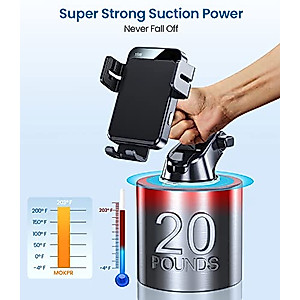 Wireless Car Charger, MOKPR 3 in1 Long arm Car Mount, 15W Auto Clamping Car Charger Dash Windshield Air Vent Phone Holder Compatible with iPhone 15/14/13/13 Pro/12 pro/12/11/X, Samsung S23/S22/S21,etc