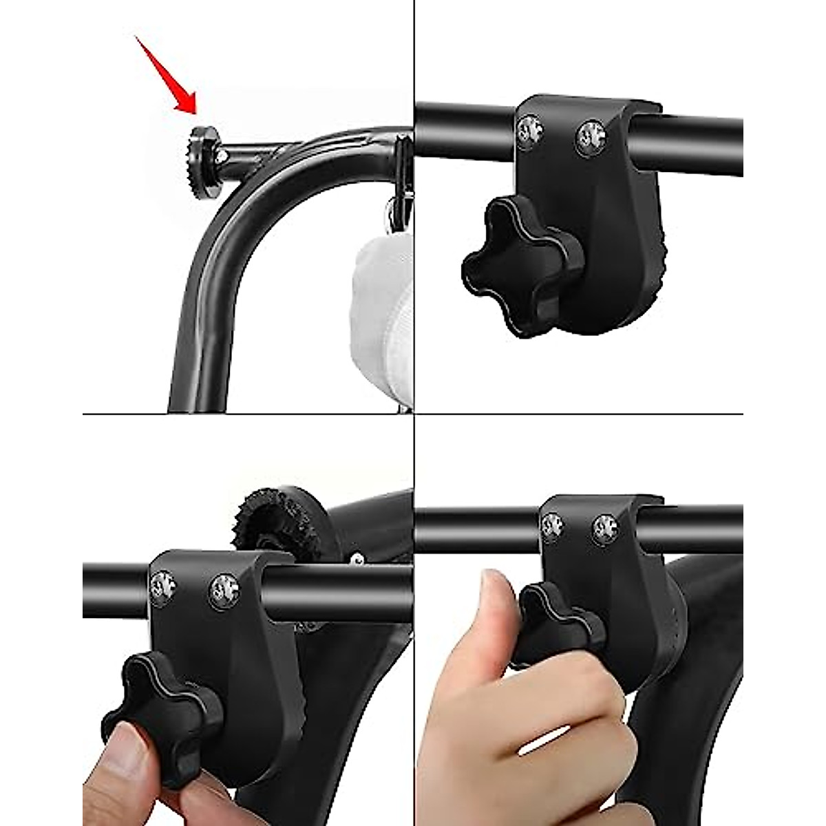 2 Pcs Garden Swing Plastic Fittings, Swing Frame Plastic Fitting to Attach Canopy Frame to Swing Frame, Match Diameter 20-23mm Swing Chair Frame Interface