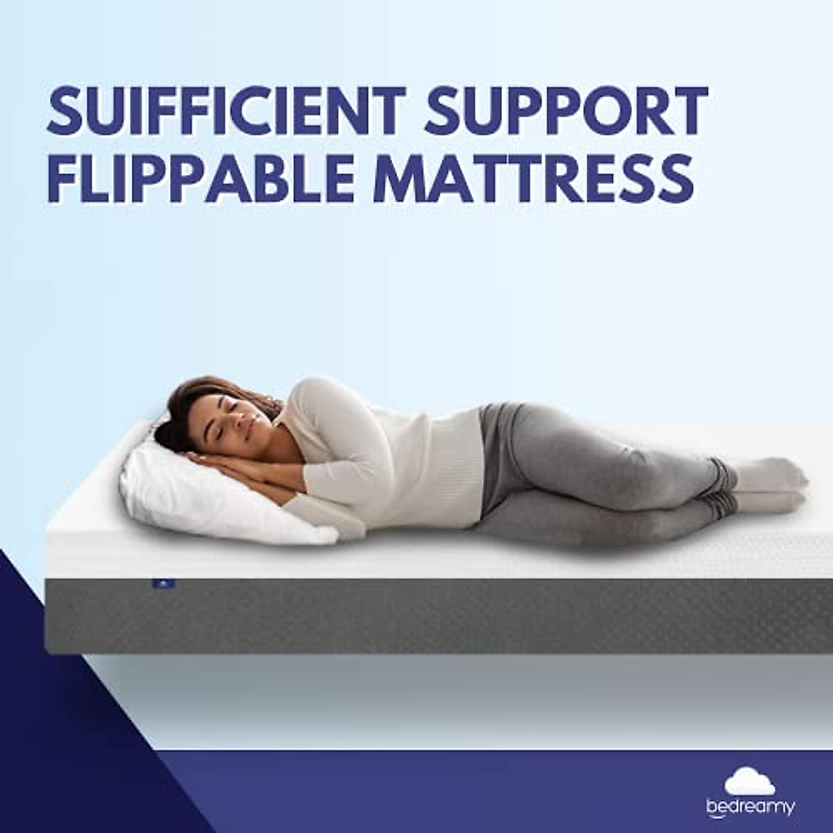 bedreamy Cool Gel Ventilated Memory Foam 10-Inch Mattress Cool Gel Ventilated Memory Foam (Grey, Full)