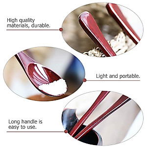 DOITOOL 2pcs Wooden Honey Spoons Long Tea Spoons Natural Wood Honey Stirring Spoon Coffee Cocktail Stirrer Spoons Swizzle Sticks Jam Spoon for Home Kitchen