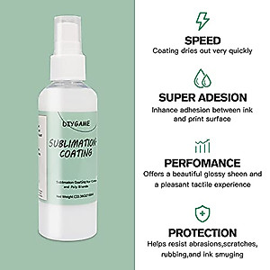 Sublimation Spray for Cotton T-Shirts & Blends and All Fabric. Including Polyester, Carton, Canvas, Tote Ba. Achieve Brighter and More Vibrant Colors. No Mixing Required-3.38 oz