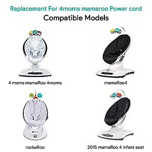 HKY AC Adapter Power Cord Compatible with 12V mamaRoo 4 Infant Seat, 2015 mamaRoo Infant Seat, rockaRoo Baby Swing, OH-1048B1203000U / OH-1048B1203000-U Replacement Charger