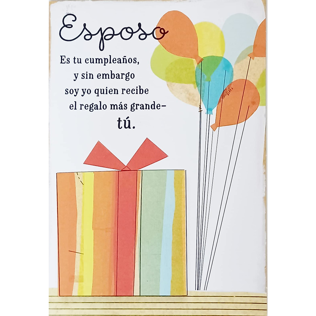 Greeting Card Feliz Cumpleanos Esposo Por El Maravilloso Hombre Que Eres - Happy Birthday Husband For The Amazing Man You Are in Spanish Espanol