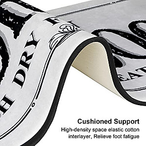 ROMAMIGO Laundry Room Rug Runner Non Slip Laundry Mats Mudroom Runner Farmhouse Kitchen Floor Mat Bathroom Laundry Room Decor Accessories(Grey, 20 X 47 inch)