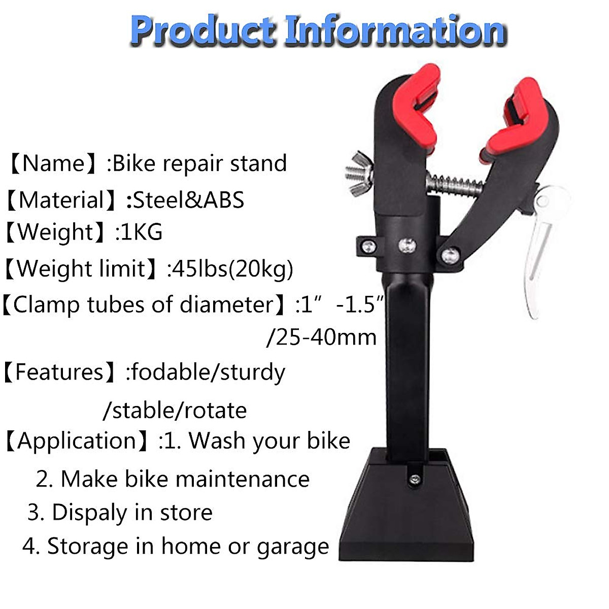 MUYDZ Bike Repair Stand, Foldable Rotatable Bike Wall Mount Workstand Bicycle Mechanic Maintenance for Storage Road Mountain Bike