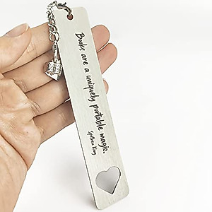 Spethen King with Knowledge Quote, Engraved Bookmark for Women, Men, Book Lover, Bookworm, Book Accessories, Reading Gifts, Book Gifts,Birthday Christmas Gifts