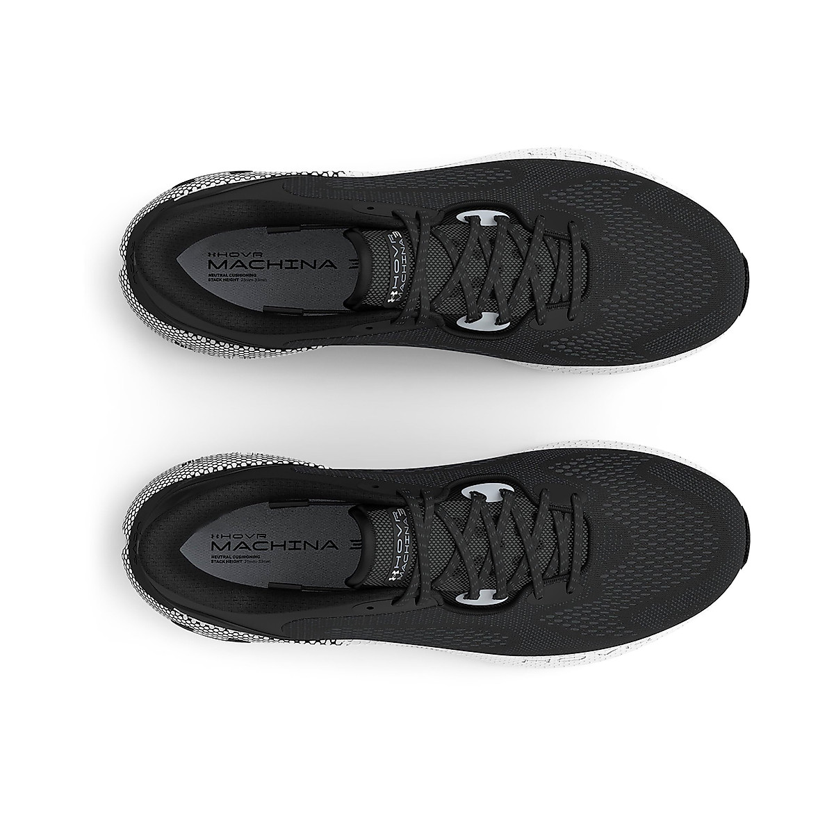 Under Armour Womens HOVR Machina 3 CN Synthetic Textile Black White Trainers 8 US