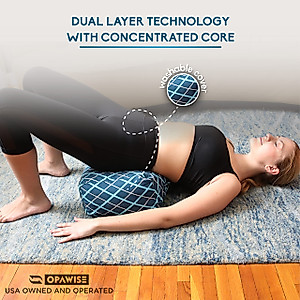 Yoga Bolster for Restorative Yoga - Rectangular Meditation Pillow with Washable Cover for Legs, Knees, Lower Back and Head, Lumbar Support Pillow for Bed, Sleeping - Yoga Pillow for Yin, prenatal Yoga