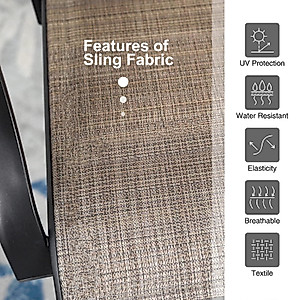 MFSTUDIO Outdoor Bar Stools Set of 4, Patio Bar Height Sling Chairs, Steel Frame All-Weather Resistant,Breathable Textilene Fabric