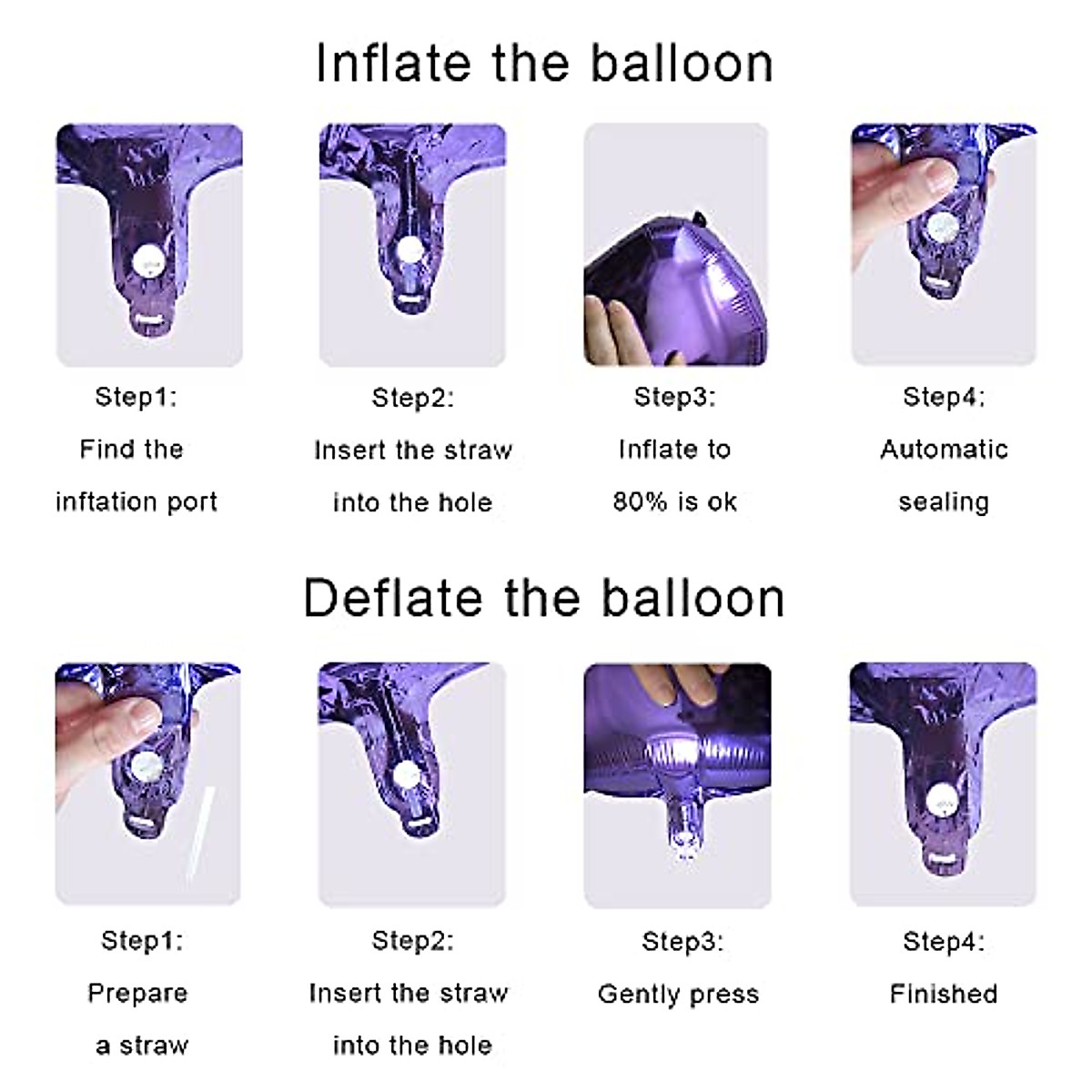 Maigendoo 11 Number Balloon Set Digit Balloons Latex Balloon Confetti Balloon Heart Star Moon Foil Mylar Balloon with Swirl Decorations for 11th Birthday Party Graduation Anniversary Event, Purple