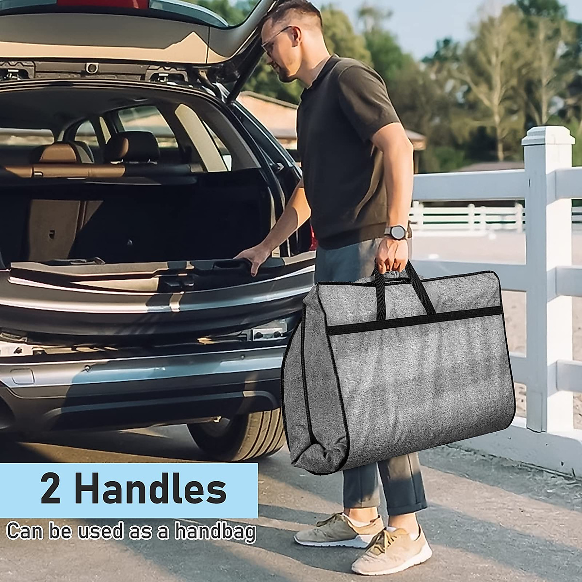 MISSLO 43" Heavy Duty Hanging Garment Bags for Travel Suit Bag for Men Waterproof Oxford Fabric Suit Cover for Traveling Monogrammed Closet Clothes Storage