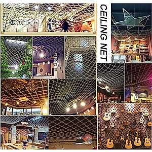 KACQIHTU Safety Hemp Rope Net Kids Climbing Safety Net Children Safety Rope Net Balcony Stairs Fence Garden Playground Protection Net Indoor & Outdoor Decor Rope Net