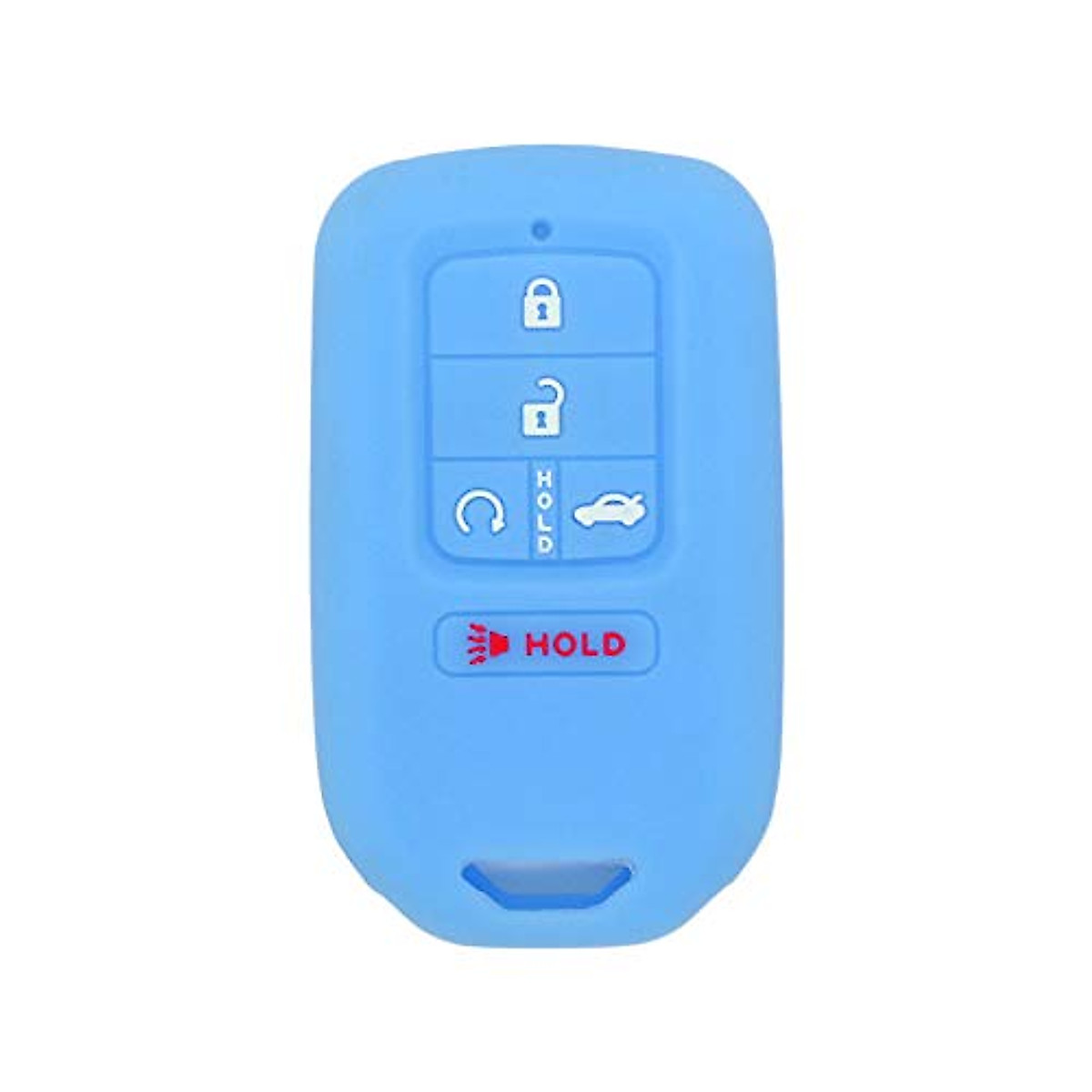 SEGADEN Silicone Cover Protector Case Holder Skin Jacket Compatible with HONDA 4+1 Hold Button 5 Buttons Smart Remote Key Fob CV4211 Light Blue