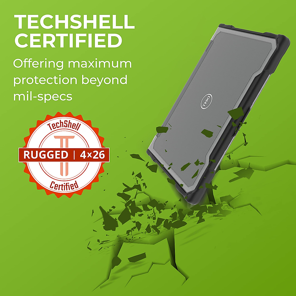 Gumdrop SlimTech Laptop Case Fits Dell Latitude 3330 13-inch (2-in-1) Designed for K-12 Students Teachers & Classrooms – Drop Tested Rugged Shockproof Bumpers for Reliable Device Protection – Black