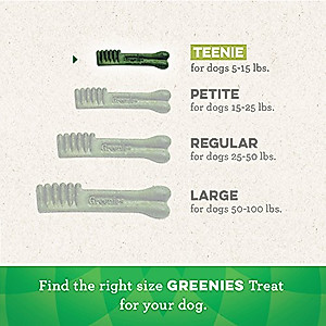 Greenies Weight Management Teenie Natural Dog Dental Care Chews Weight Control Dog Treats, 27 oz. Pack (96 Treats)