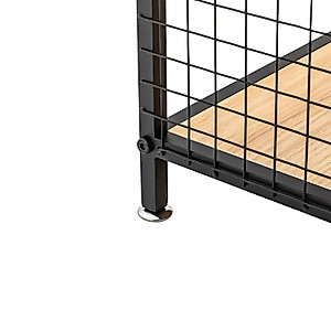 Silencear 3-Tier Heavy Duty Shelving Unit, Small Bookshelf Rustic Wood and Metal Shelving Unit, Wood Storage Shelf with Metal Frame for Living Room, Bedroom, Office, Kitchen, 21.3" x 21.3"x 34.6"