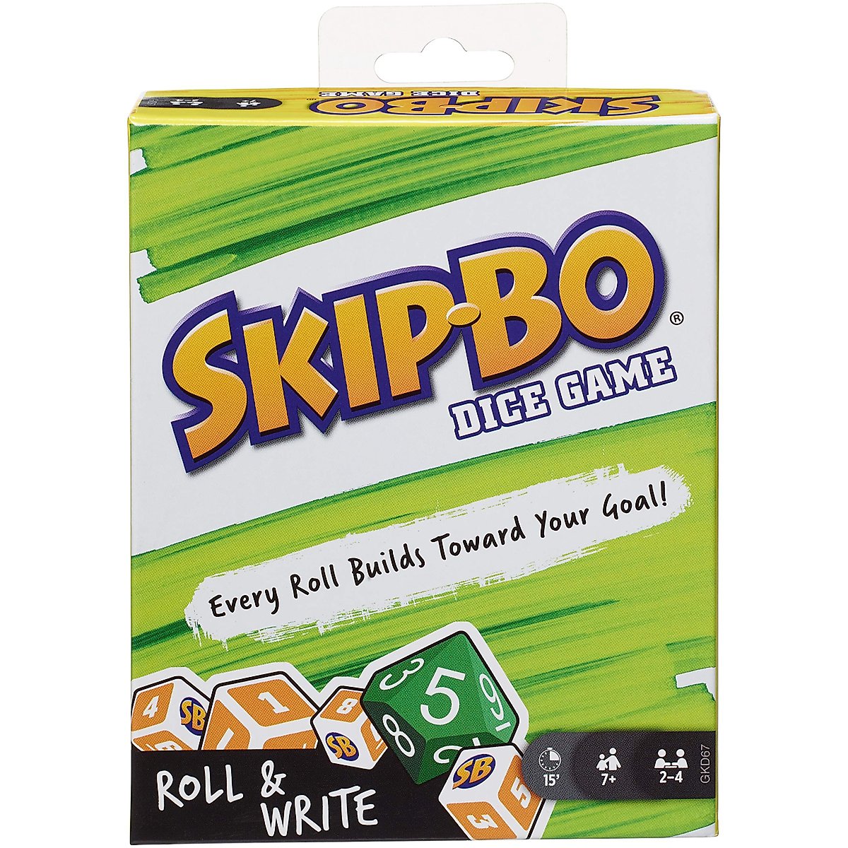 Mattel Games Skip-Bo Roll & Write Family Dice Game with Dry Erase Boards and Markers for 7 Years Old and Up, Multicolor