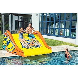 Wow Sports Slide N Smile Slide with 2 Lanes, Giant Floating Water Slide for Adults and Kids