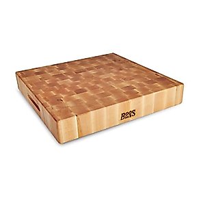 John Boos Block CCB183-S Classic Reversible Maple Wood End Grain Chopping Block, 18 Inches x 18 Inches x by 3 Inches