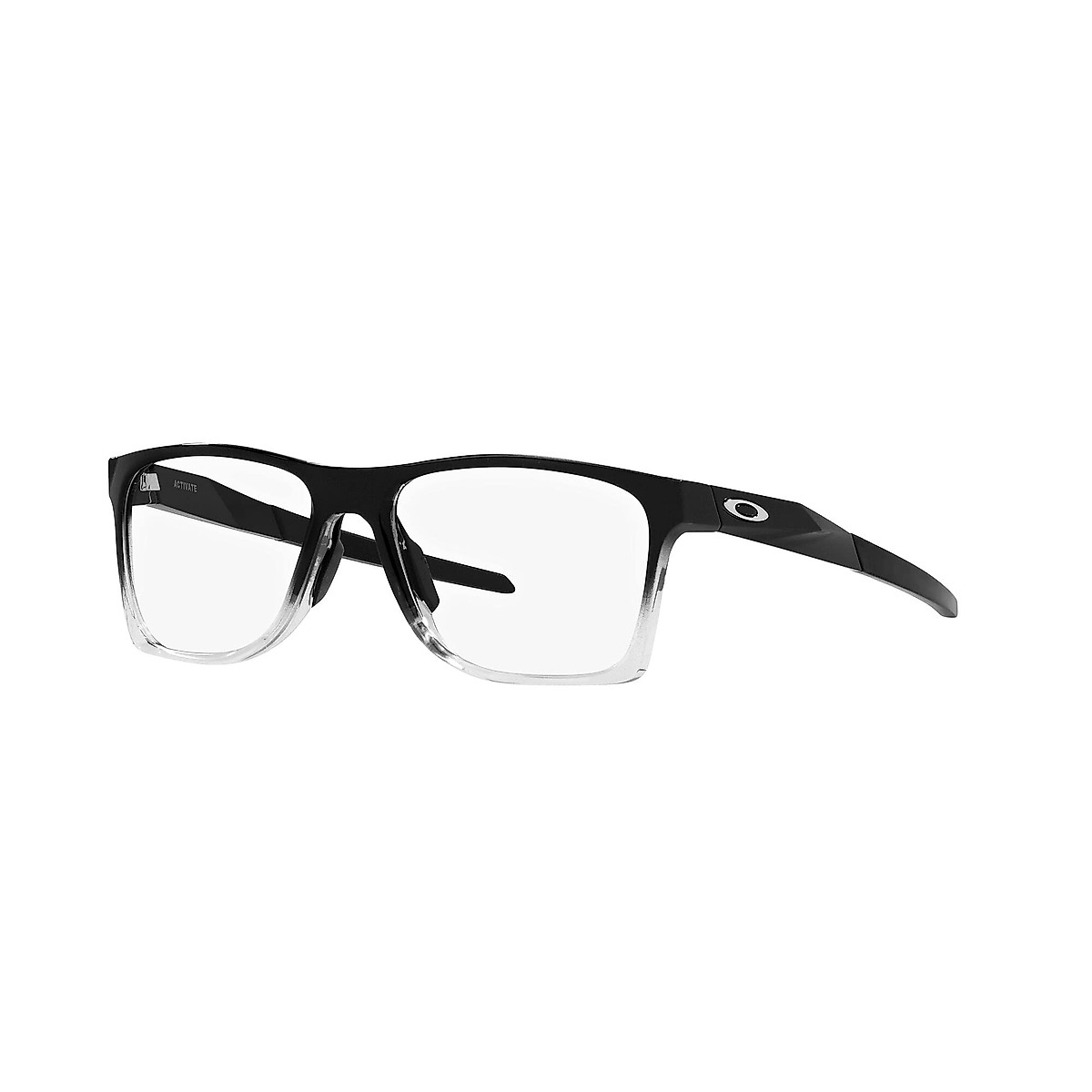 Oakley Men's Ox8173 Activate Square Prescription Eyewear Frames, Polished Black Fade/Demo Lens, 55 mm