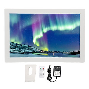 17 Inch LCD Digital Picture Frame, HD Screen Digital Picture Frame with Remote Control, Modern Photo Display Electronic Album Machine, Built in Clock Calendar (US Plug)