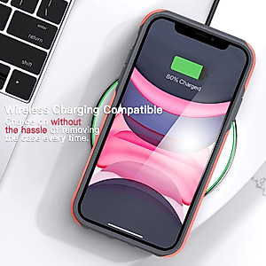 TEAM LUXURY for iPhone 11 Case, [Clarity Series] Shockproof Protective Phone Case Cover for Apple iPhone 11 6.1 inch (Living Coral, iPhone 11)