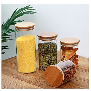 TSTSM Glass Pasta Jars,1.8L Spaghetti Storage Jars with Lid,Airtight Food Storage Containers,Transparent Household Whole Grain Bucket,Storage Tank for Snacks, Tea, Coffee Beans-2pcs