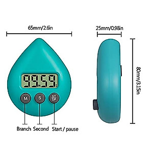 Shower Timer, Classroom Timers Kitchen Timer Bathroom Clock Energy Saver Waterproof Digital Timer (Batteries Not Included)