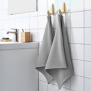 FYMF-HOME Gold Coat Hooks Wall Hook 4 Pack Hooks for Hanging Heavy Duty Wall Mounted Brushed Gold Towel Hooks for Bathroom Wall Kitchen Garage Entryway Home Hotel