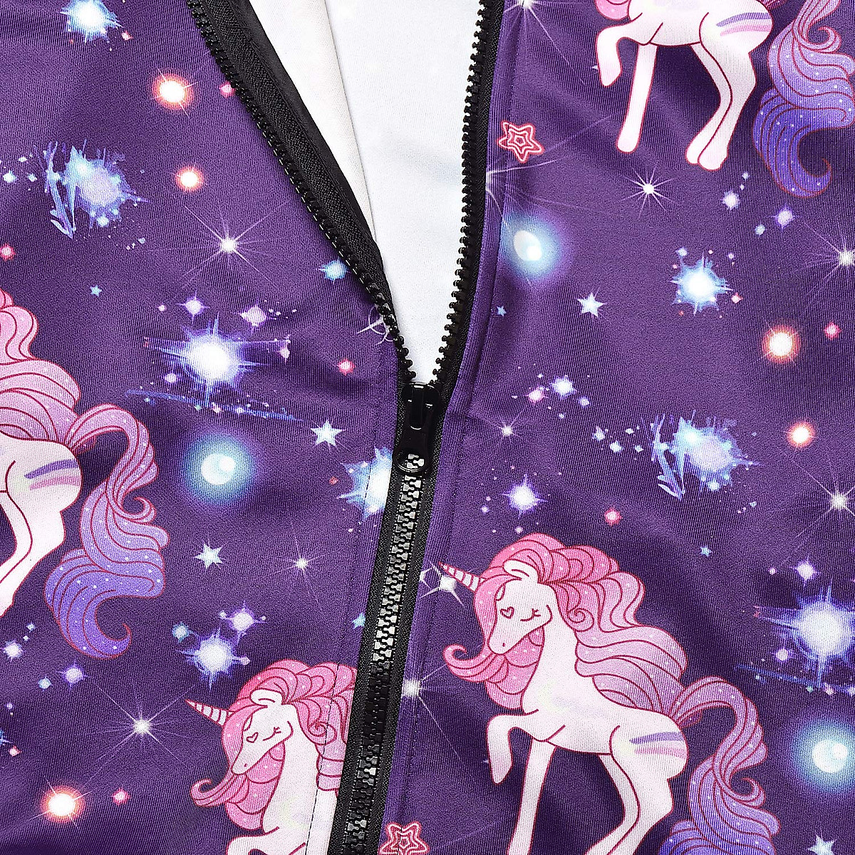 Star Unicorn Jackets for Girls 7-16 Zipper Hoodie Sweatshirt Christmas Clothes