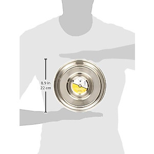 OurPets DuraPet Slow Feed Premium Stainless Steel Dog Bowl, Silver, Small (2040010300)