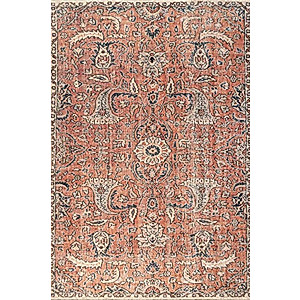 nuLOOM Rosalia Floral Persian Area Rug, 7' 10" x 10', Rust