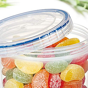 LOCK & LOCK Easy Essentials Twist Food Storage lids/Airtight containers, BPA Free, Short-22 oz-for Fruits, Clear