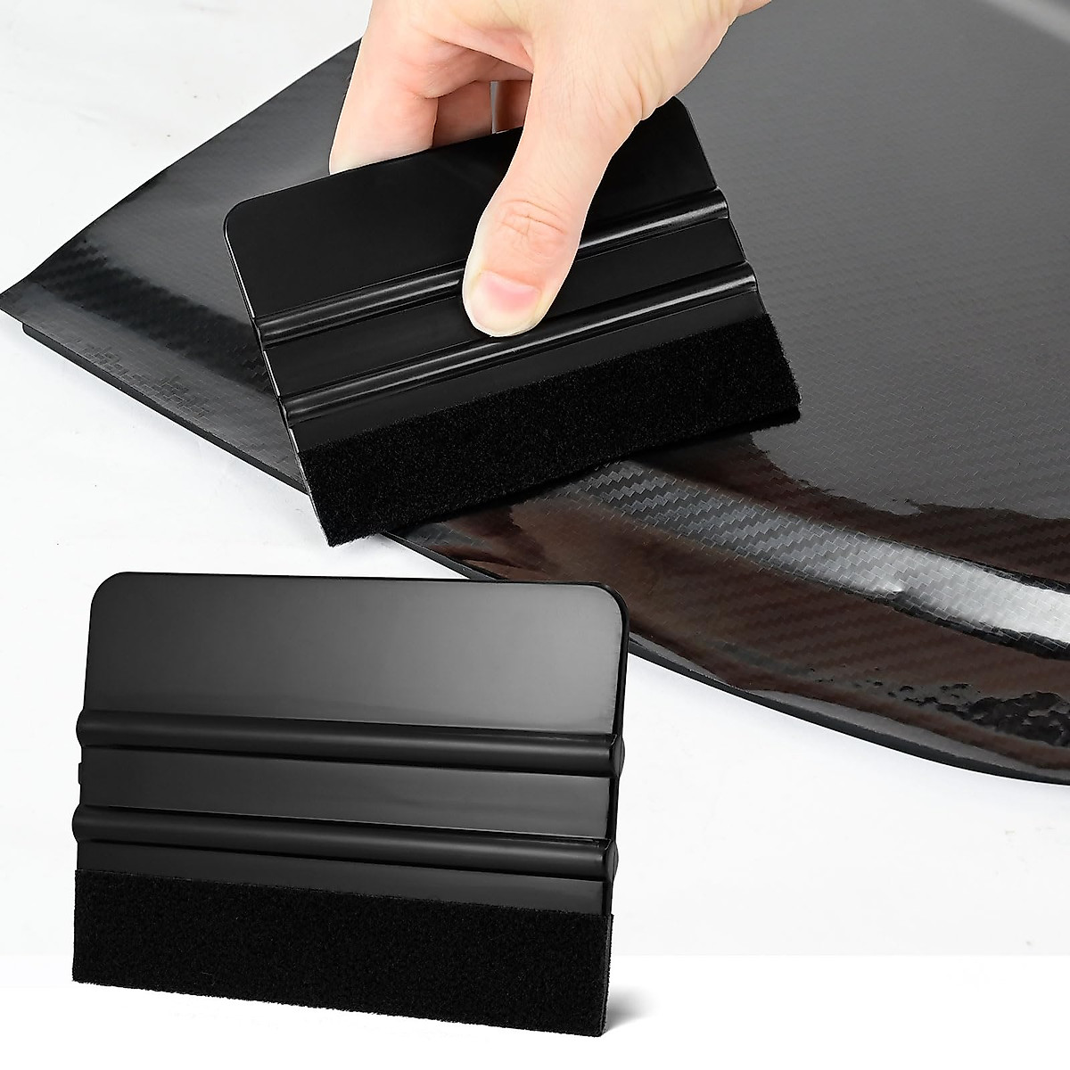 NEWISHTOOL Wallpaper Smoothing Tool Kit, Wallpaper Tools for Applying Peel and Stick Contact Paper Vinyl Film, Includes Big Smoothing Squeegee, Felt Scraper, Edge Tucking Stick, Craft Knife & Blades